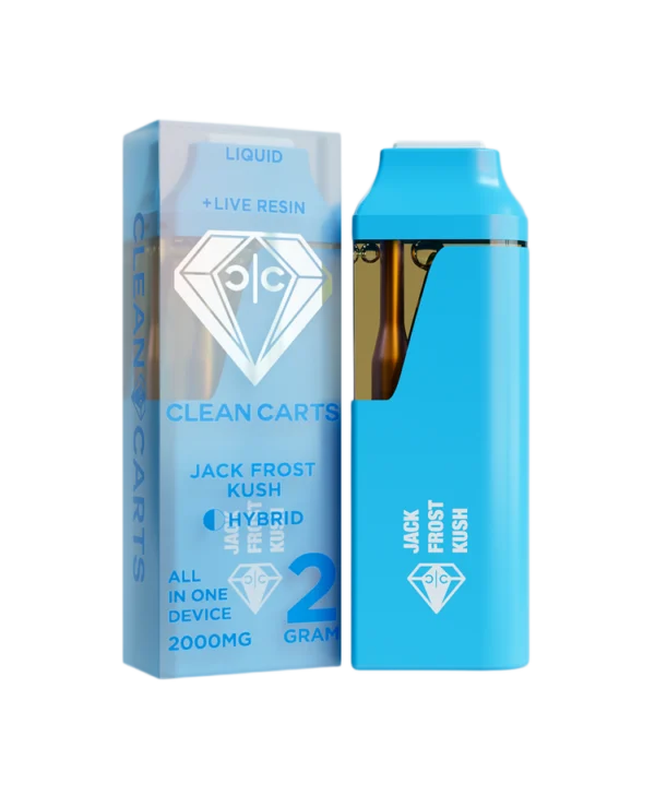 Clean Carts Jack Frost Kush 2G Disposable | Hybrid | Liquid Diamonds